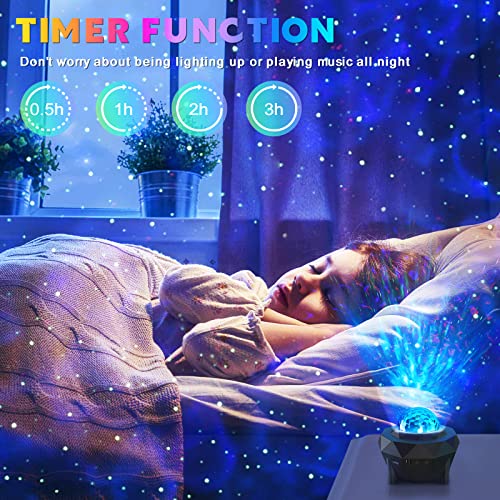 Star Projector, ZonQoonz Galaxy Projector with APP Remote Control, Bluetooth Music Speaker Aurora Projector, Night Light Projector for Kids Adults Gaming Room, Home Theater, Birthday, Party