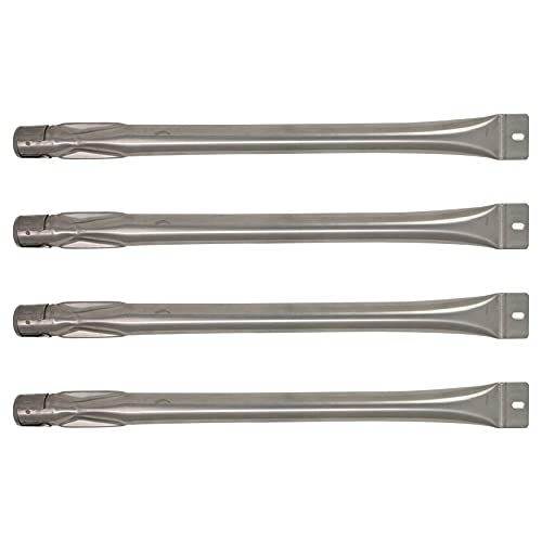 UpStart Components 4-Pack BBQ Gas Grill Tube Burner Replacement Parts for Kenmore 148.34176410 - Compatible Barbeque Stainless Steel Pipe Burners
