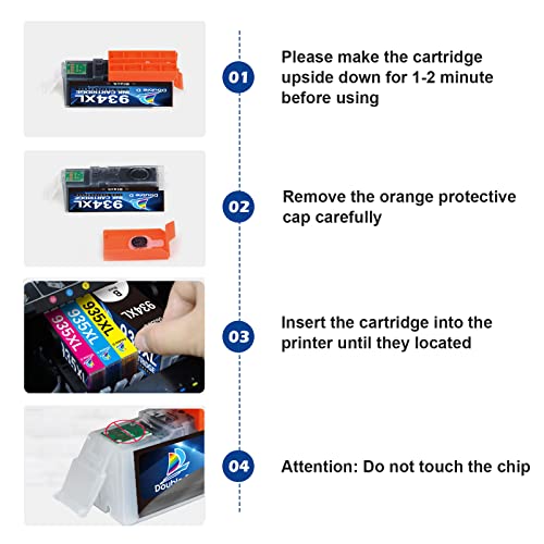 DOUBLE D 934 and 935 Ink Cartridges Compatible Replacement for HP 934XL 935XL for HP Officejet Pro 6830 6230 6815 6835 6812 6820 6220 6810 Printers (3 BK,2C,2M,2Y, 9 Pack)