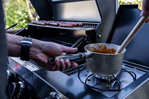 Monument Grills Larger 4-Burner Propane Gas Grills Cabinet Style, Black,LED Controls,Side Burner,USB Light-13892