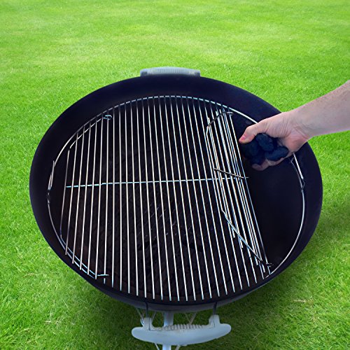 GRILLVANA 22 Inch 201 Stainless Steel Hinged Grilling/Cooking Replacement 22” grill grate - Compatible with Weber 22" Charcoal Grills - Kettle Charcoal BBQ Grilling Accessories