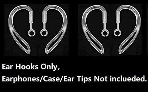 JNSA 4 Pack Earhooks Compatible with Apple AirPods Pro,Anti Slip Anti Drop Ear Hooks, Multi-Angle Adjustment Accessories,2 Pairs(4PCS),Great for Gym and Sport, Transparent