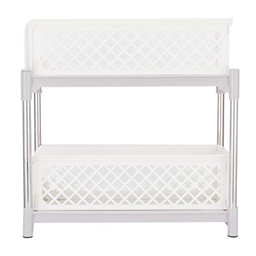 Hyuduo Bathroom Basket, Provides Ample Space Bathroom Storage Rack Storage Cabinet Organizer for Kitchen Bathroom Office Bedroom Garage,Rack