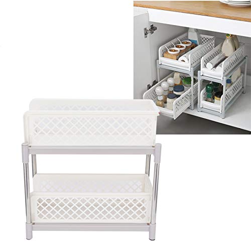 Hyuduo Bathroom Basket, Provides Ample Space Bathroom Storage Rack Storage Cabinet Organizer for Kitchen Bathroom Office Bedroom Garage,Rack