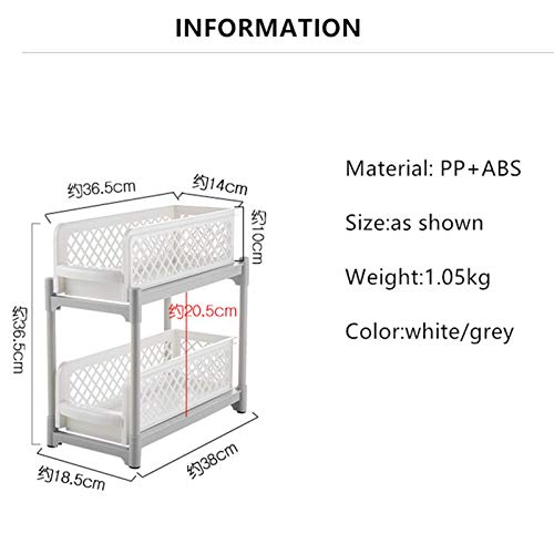 Hyuduo Bathroom Basket, Provides Ample Space Bathroom Storage Rack Storage Cabinet Organizer for Kitchen Bathroom Office Bedroom Garage,Rack