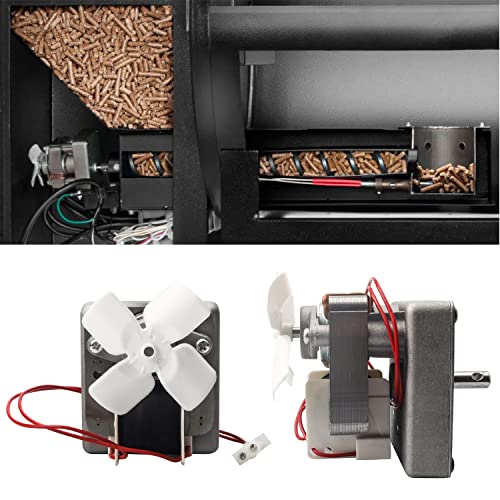 Upgraded 2.0RPM Auger Motor Replacement Parts with More Power, Compatible with Traeger, Pit Boss, and Camp Chef Wood Pellet Grill Smokers Motor Accessories, AC120V 60Hz 2 Pole Universal Feeding Gear
