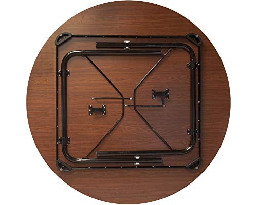 Advantage 5 ft. Round High Pressure Laminate Folding Banquet Table