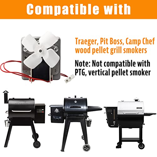 Upgraded 2.0RPM Auger Motor Replacement Parts with More Power, Compatible with Traeger, Pit Boss, and Camp Chef Wood Pellet Grill Smokers Motor Accessories, AC120V 60Hz 2 Pole Universal Feeding Gear