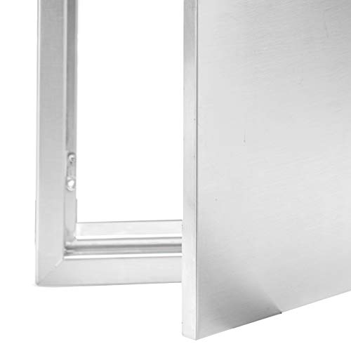 Karpevta Outdoor Kitchen Doors 42"W X 21"H BBQ Double Access Door - Stainless Steel Wall Construction Vertical Door for Outdoor Kitchen Grilling Station or Commercial BBQ Island