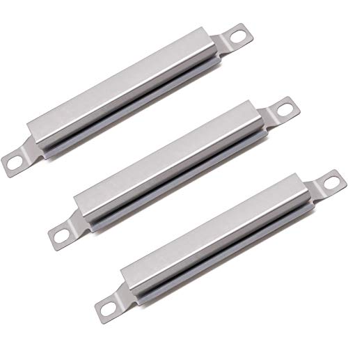 Hiorucet Grill Replacement Parts for Charbroil 4 Burner 463241113, 463449914 Gas Grill Models. Stainless Steel Heat Plate Tent Shields, Pipe Burner Tubes and Crossover Tubes Replacement Kit.