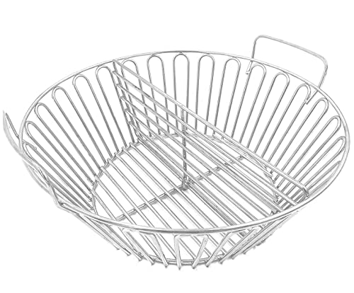 ZBXFCSH 13.5'' Charcoal Ash Basket Fits for Large Big Green Egg Grill, Kamado Joe Classic, Pit Boss, Louisiana Grills,Primo Kamado Grill and Other Grills.