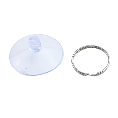 MY MIRONEY 1.38" Diameter Suction Cup with Rings Clear Suction Cup Sucker Pack of 20