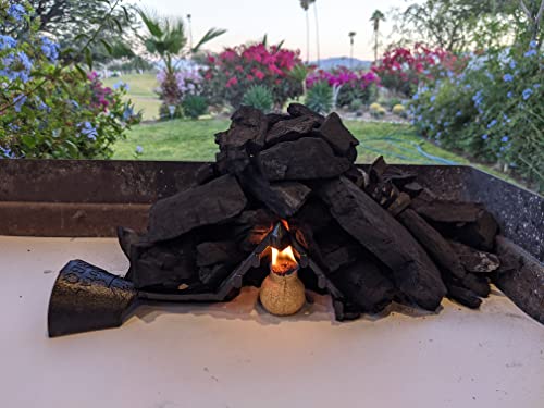Brutal BBQ Fireguard Firewood and Charcoal Starter | Fire Starters for Grill | Easy to Use Grill Starter | Compact Firestarters for Outdoor Fire Pit | Coal Burner, Firewood and Charcoal Fire Starter