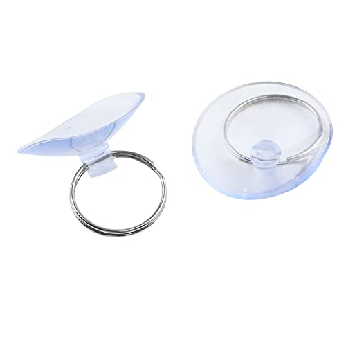 MY MIRONEY 1.38" Diameter Suction Cup with Rings Clear Suction Cup Sucker Pack of 20