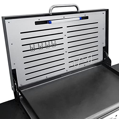 Hinged Lid for 36 inch Blackstone Griddle, Multi-Function Griddle Lid with LED Light, Pot Lid Rack, 4 Hooks, Blackstone Grill Accessories