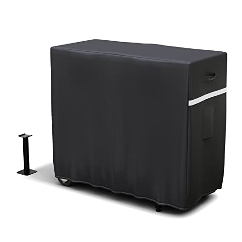 Grisun Griddle Cover for Camp Chef FTG600 Flat Top Griddle, 600D Fabric Waterproof Anti-Fade BBQ Cover for Blackstone 22" Griddle, Pit boss 22" Griddle with Stand, Come with Support Pole