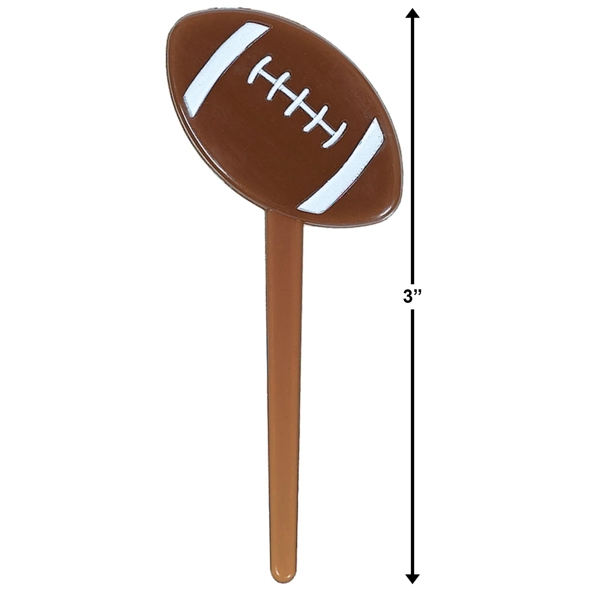 Football Plastic Picks - 3", 36 Pcs
