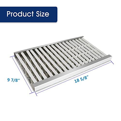 Plowo 18 5/8" Stainless Steel Grill Heat Plates Replacement for BGB48-BQRL, BGB48-BQRN, 48DBQAR, 48DBQR, 48EBQAR, BGA27-BQ, BGA27-BQR, BGA36-BQARL, BGA36-BQARN, Ceramic Rod Complete DCS Radiant Tray