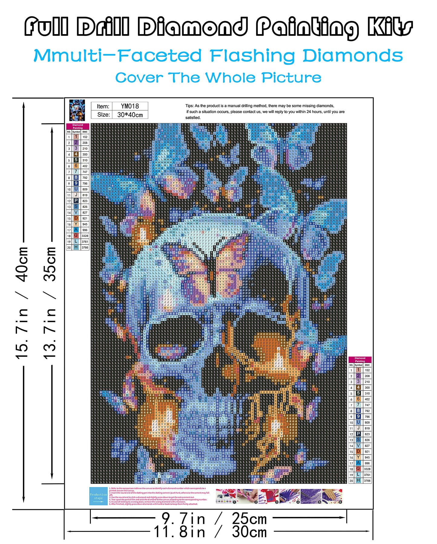 KINPLUB Skull Butterfly Diamond Painting Kits for Adults, 5D Horror Diamond Art Kits, DIY Paint with Diamonds Kit, Full Drill Round Diamond Dots for Halloween Home Wall Decor 12 x 16 Inch