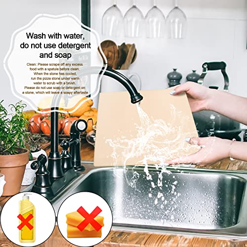 GGC Pizza Stone for Oven and Grill, 12 inch Square Bread Baking Stone, Thermal Shock Resistant for Cooking Stone, Making Pizza Bread Cookie and More