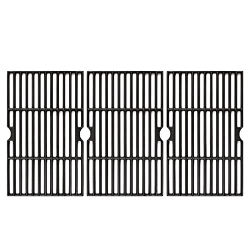 Hisencn Grill Grates Replacement for DGF510SBP, DGF510SSP, DGF510SSP-D, Uniflame GBC1059WB, GBC1059WE-C, Cast Iron Cooking Grid For Backyard Grill BY12-084-029-98 and Other Gas Grill Models, 16 1/4 in