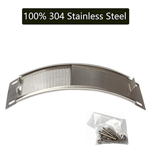 Draft Door Screen Kit Replacement Parts For Large and Medium Big Green Egg,Big Green Egg Accessories,Green Egg Chimney Door With Upgrade Punched Mesh Screen,Stainless Steel(Draft Door Kit for M&L BGE)
