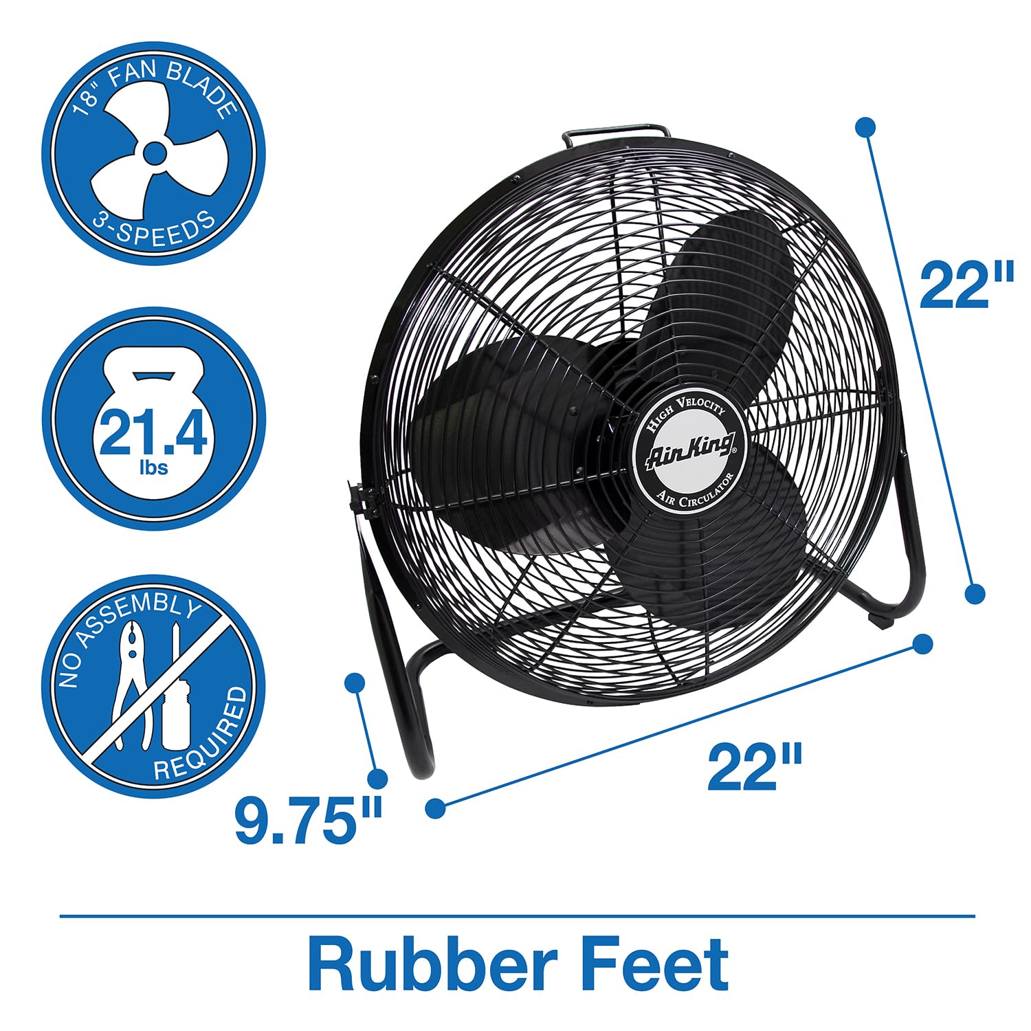 Air King 9218 18-Inch Pivoting Floor Fan