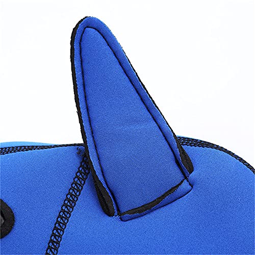 OnundOn Doggy Mask Halloween Hood Puppy Mask for Cosplays Masquerade (Blue)