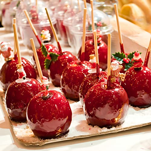 Frcctre 1000 Pack Natural Bamboo Skewers, 7 Inch 5mm Thick Bamboo Sticks Caramel Candy Apple Sticks, Pointed Bamboo Sticks for BBQ Corn Dog Lollipop Fruit Kabob
