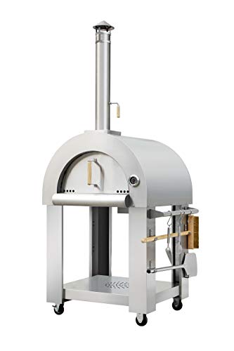32.5" Wood Fired Stainless Steel Artisan Pizza Oven or Grill, Outdoor or Indoor