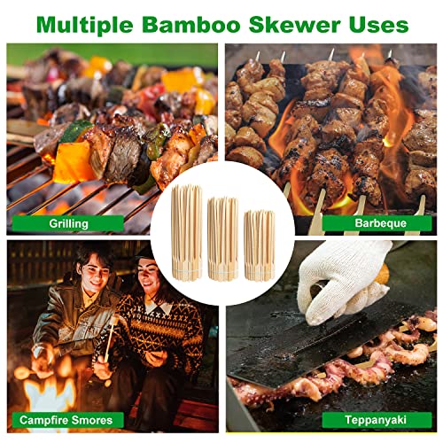 300 Pcs Bamboo Skewers, Cocktail Skewers, for Appetizers, BBQ,Fruit Kabobs,Sandwich.