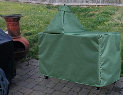 Mini Lustrous Cover for Large Big Green Egg, Large Ceramic Egg Type Kamado Table Cover with Heavy Duty and Waterproof Fabric, Large(60”Lx27”Wx31”H)
