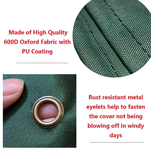 Mini Lustrous Cover for Large Big Green Egg, Large Ceramic Egg Type Kamado Table Cover with Heavy Duty and Waterproof Fabric, Large(60”Lx27”Wx31”H)