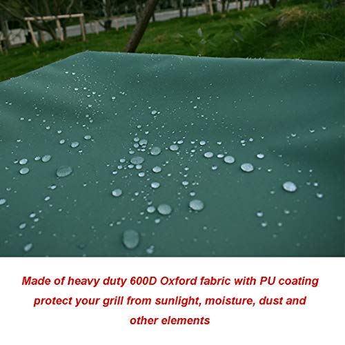 Mini Lustrous Cover for Large Big Green Egg, Large Ceramic Egg Type Kamado Table Cover with Heavy Duty and Waterproof Fabric, Large(60”Lx27”Wx31”H)