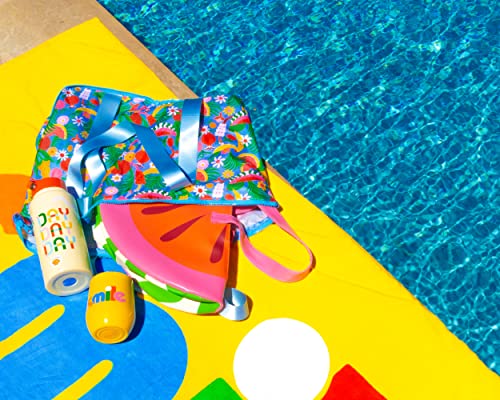 ban.do Super Chill Cooler Bag, Insulated Bag with Shoulder Straps, Soft Sided Cooler, Cute Portable Cooler for Picnics or Beach Days, Watermelon 2.0