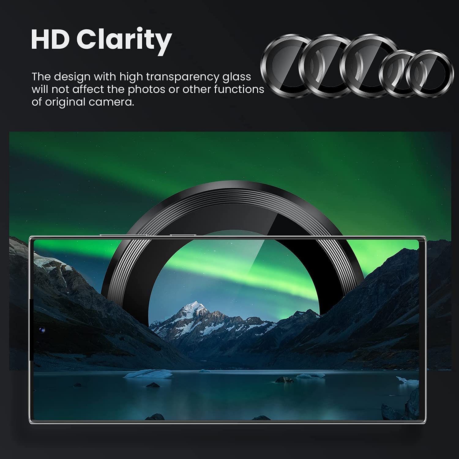 Ltezixal [2-Pack Camera Lens Protectors for OnePlus Nord N30 5G, Scratch-Resistant Ultra-Thin Tempered Glass Camera Cover Screen Protector Metal Individual Ring Camera Lens Protector, Black