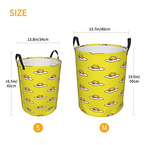 Lazy Egg Gudetama Tour Laundry Basket With Handle Laundry Hamper Collapsible Clothes Basket