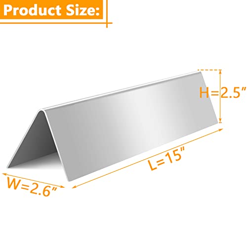 GasSaf L15.3 Flavorizer Bar Replacement for Weber 7636, Spirit 300 310 320 E310 E320 Series,Weber 46510001, 47513101 Gas Grill Front Controls (L15.3 x W2.6X T2.5inch)(5-Pcs)