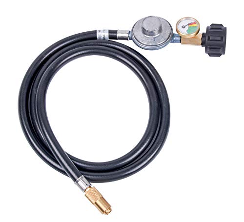 GasSaf 5FT Propane Regulator with Hose, Griddles Regulator and Gauge Suitable for Blackstone 17β/22β Tabletop Griddle, Pit BOSS 2 Burner Gas Griddles