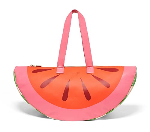 ban.do Super Chill Cooler Bag, Insulated Bag with Shoulder Straps, Soft Sided Cooler, Cute Portable Cooler for Picnics or Beach Days, Watermelon 2.0