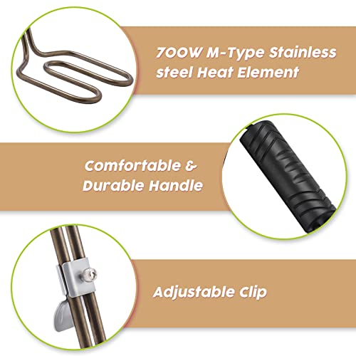 KITOSUN Electric Charcoal Starter 700W β Premium BBQ Grilling Fireplace Tools Ignite Lump Coals Briquettes Easier & Quicker | NO Fluid Fuel Lighter | Bigger 304 Heat Element Coils with 5ft Long Cable