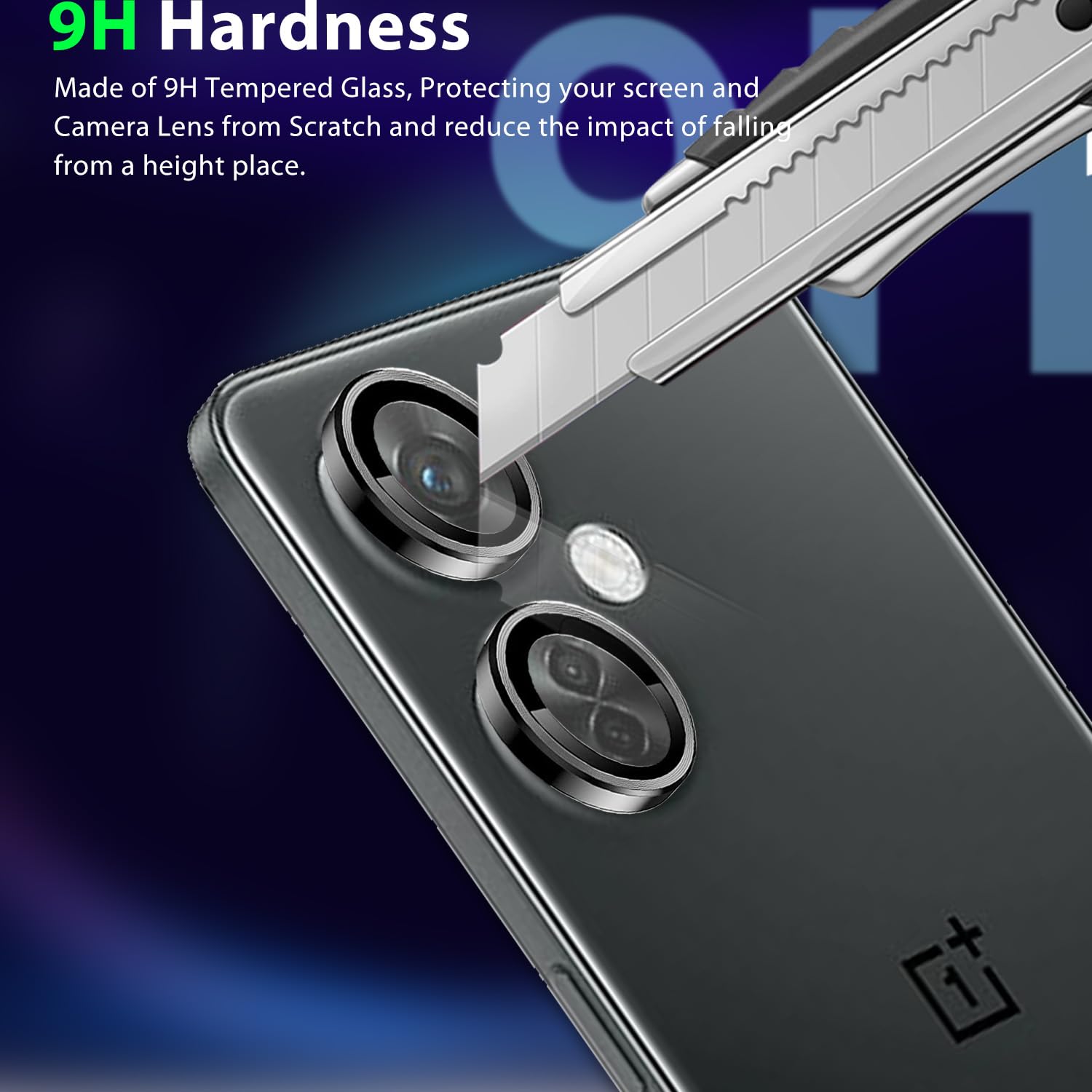 Ltezixal [2-Pack Camera Lens Protectors for OnePlus Nord N30 5G, Scratch-Resistant Ultra-Thin Tempered Glass Camera Cover Screen Protector Metal Individual Ring Camera Lens Protector, Black