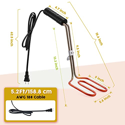 KITOSUN Electric Charcoal Starter 700W β Premium BBQ Grilling Fireplace Tools Ignite Lump Coals Briquettes Easier & Quicker | NO Fluid Fuel Lighter | Bigger 304 Heat Element Coils with 5ft Long Cable