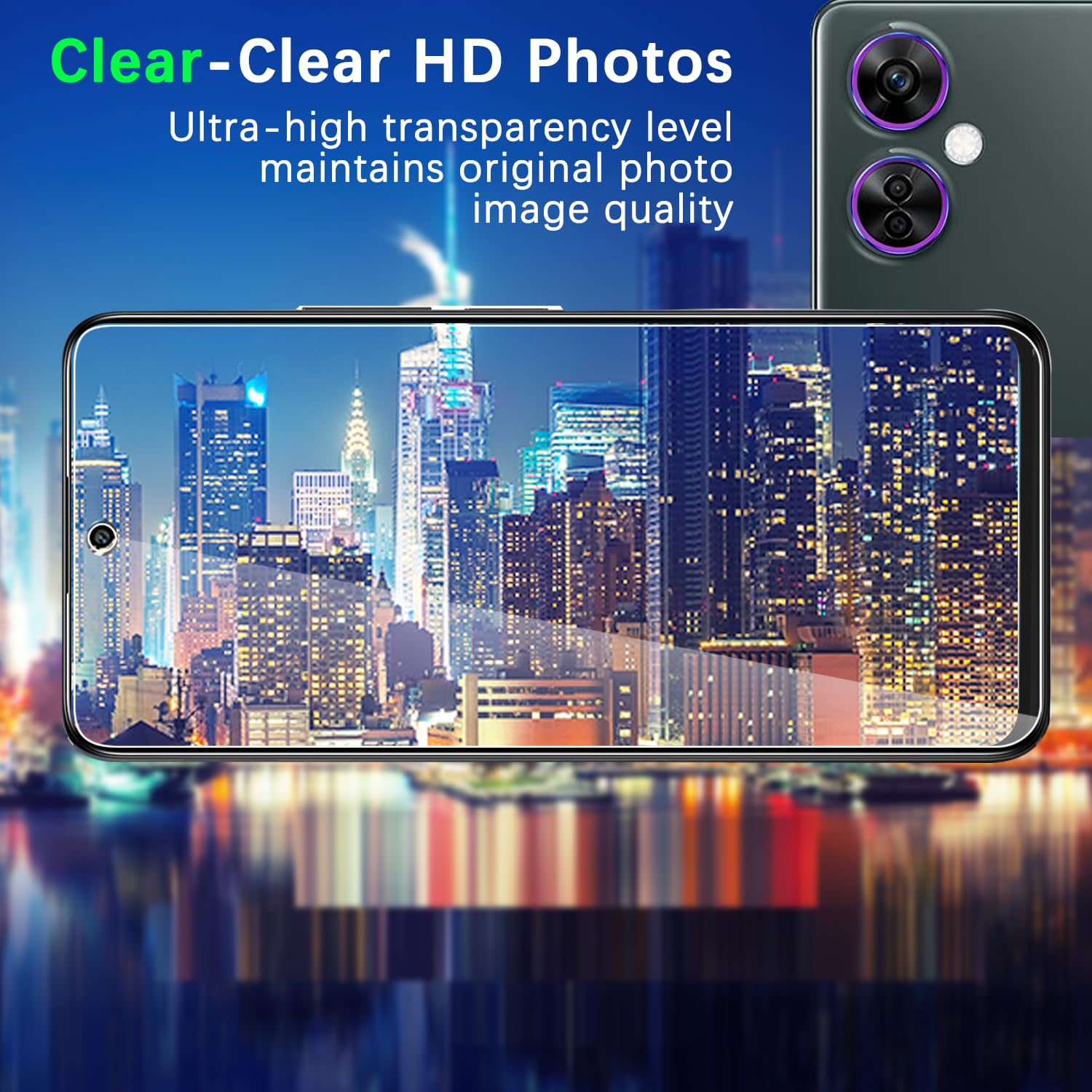 Ltezixal [2-Pack Camera Lens Protectors for OnePlus Nord N30 5G, Scratch-Resistant Ultra-Thin Tempered Glass Camera Cover Screen Protector Metal Individual Ring Camera Lens Protector, Black