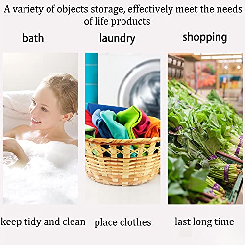 Portable Plastic Shower Caddy Baskets, Standing Storage Organizer Bins, Shower Caddy Tote Bag with Handles, Hollow Cleaning Caddy with Holes for Bathroom, College Dorm, Kitchen, Home - Heart Blue