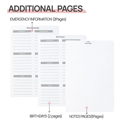 Stilip Password Book with Alphabetical Tabs - Upgraded Hardcover Password Keeper with PU,Perfect for Record Organize Your Passwords - Rose Gold