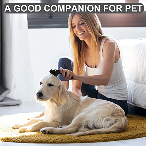 Self Cleaning Slicker Pet Brush for Grooming and Shedding Small Medium Large Dog Cat - Gently Remove Loose Tangling knot Undercoat Fur Mats - Suitable for Long Short Hair Lengths sensitive Animals