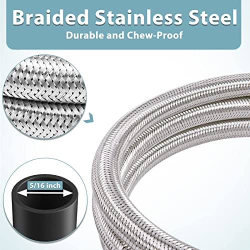 SHINESTAR 12FT Propane Hose Extension for Propane Appliances Equipped with 3/8" Male Flare - Gas Grill, RV Application, Heater, Burner, etc. Flexible and Durable