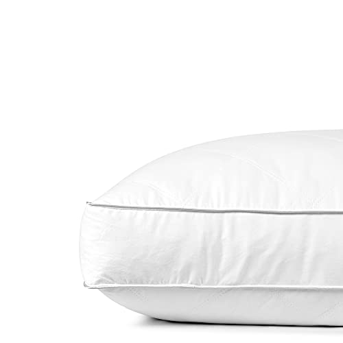 Dreamhood Extra Firm King Size 3.5" Gusseted Bed Pillow for Side Sleepers, Bring Better Sleeping Experience for Side Sleepers, Made in USA, 1 Pack, 18 x 34 Inches