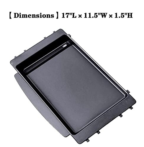 Shengyongh CC7658 (1-Pack) 17"L Cast Iron Grill Griddle for Weber Grill Griddle Spirit 200 300 Spirit II E-210 E-310 Series, Weber Genesis Silver B C 1000-5000 Grill Grate